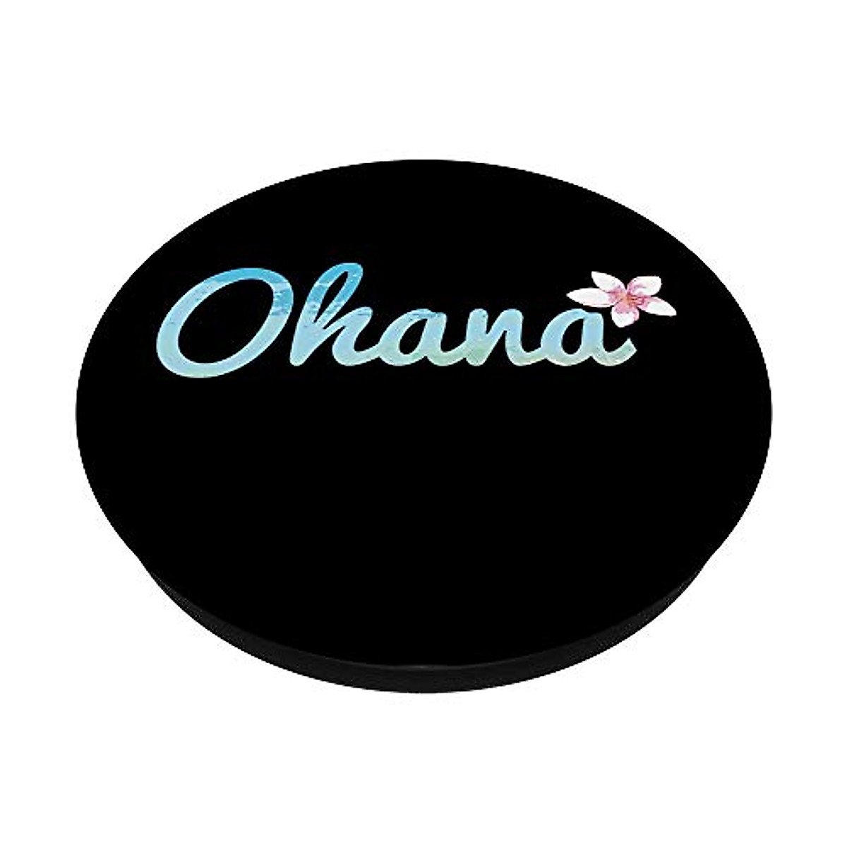 Ohana Blue Watercolor With Pink Plumeria PopSockets PopGrip: Swappable Grip for Phones & Tablets