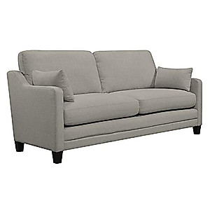 Serta Carmina Contemporary Upholstered 75" Living Room Sofa, Modern Couch for Two or Three, High Plush Seat Cushions and Back Pillows, Easy Assembly, Gray
