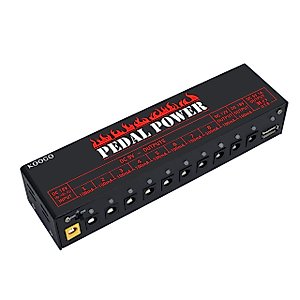 Koogo Guitar Pedal Power Supply Update Output Multi Circuit Power Supply For Guitar Pedal 10 Ways 9V/12V/18V DC Outputs & 1 Ways 5V USB Output With Short Circuit/Overcurrent Protect …