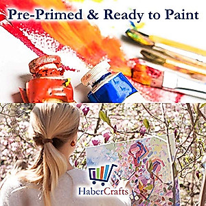 10 X 12” Canvas Panel Stretched Blank Canvas Board Primed Artist Boards 100% Cotton for Oil Paint Acrylic Painting Mixed Media White Canvases Painting Panel (10x12 Inch - 10 Boards)