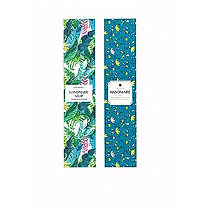 ZZYBIA Assorted Wrap Paper Tape for Homemade Soap Bar Vertical Style 50pcs