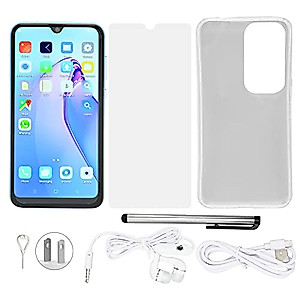 ASHATA S22 Ultra Unlocked Android Smartphone Cellphone, 6.3 inch FHD Face Unlock, 2G 3G Net Mobile Phone, WiFi BT FM GPS, Dual SIM, 1GB RAM 8GB ROM, 2MP 5MP Camera, 2800mAh, Blue (US)