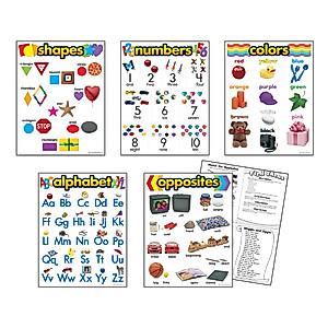 TREND enterprises, Inc. Kindergarten Basic Skills Learning Chts Combo Pk, Set 5, Multi, (T-38920)