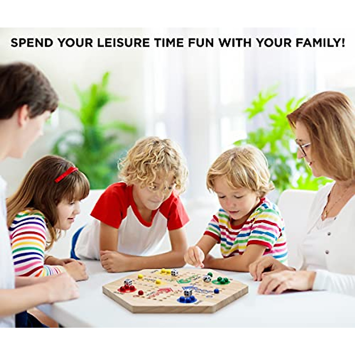 flybold Wooden Game Set - 6 x 10 x 6 Inches - Family-Friendly Game for Kids and Adults - Board Games for Adults for Indoor/Outdoor Fun, BBQs, Parties, and Picnics