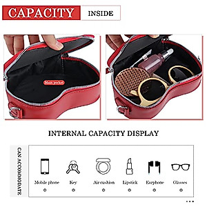 LUI SUI Women Red Heart Purse Cute Love Heart Shape Girls Shoulder Handbag Mini Clutch Chain Purse Chic Tote