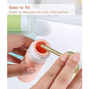 Quatish Travel Bottles for Toiletries【Original Patented】, 3 oz Tsa Approved Leak Proof Travel Size Containers, Silicone Shampoo and Conditioner Bottles, 4 Pack Travel Size Bottles, Multi-Color