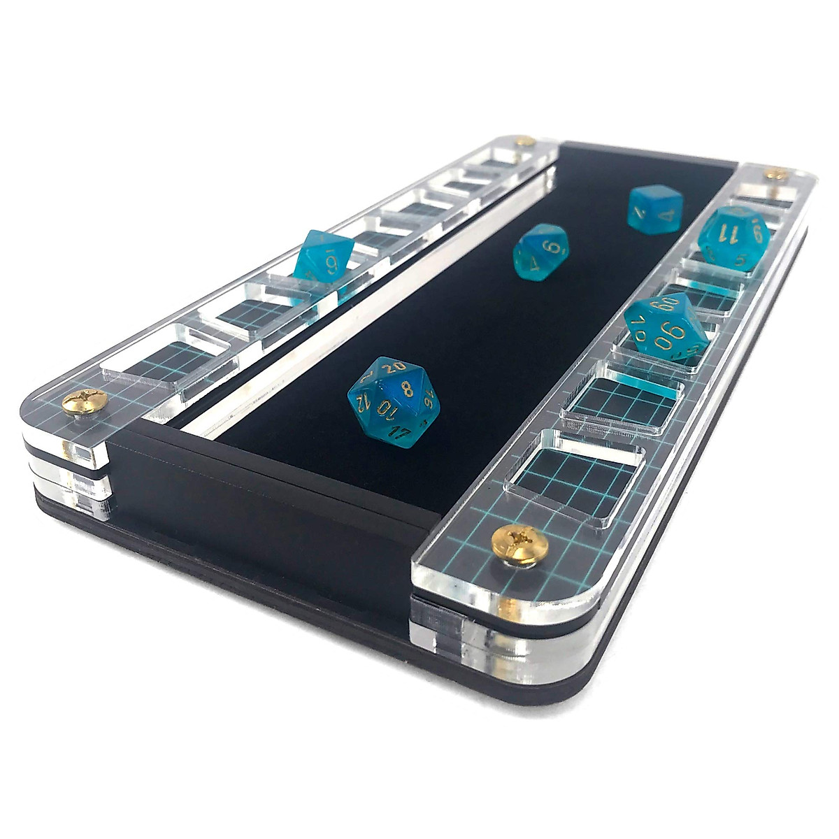 C4Labs Deluxe Dice Tray and Dice Tower - Synthwave (Dice Tray and Tower Bundle)
