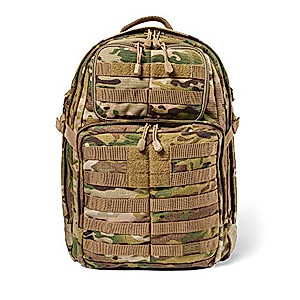 5.11 Tactical Backpack â€“ Rush 24 2.0 â€“ Military Molle Pack, CCW and Laptop Compartment, 37 Liter, Medium, Style 56564, Multicam