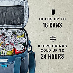 Coleman Ocean Blue 18-Liter Soft Cooler with 4-Way Stretch Mesh Pockets, Padded Handles, and Durable Protective Base