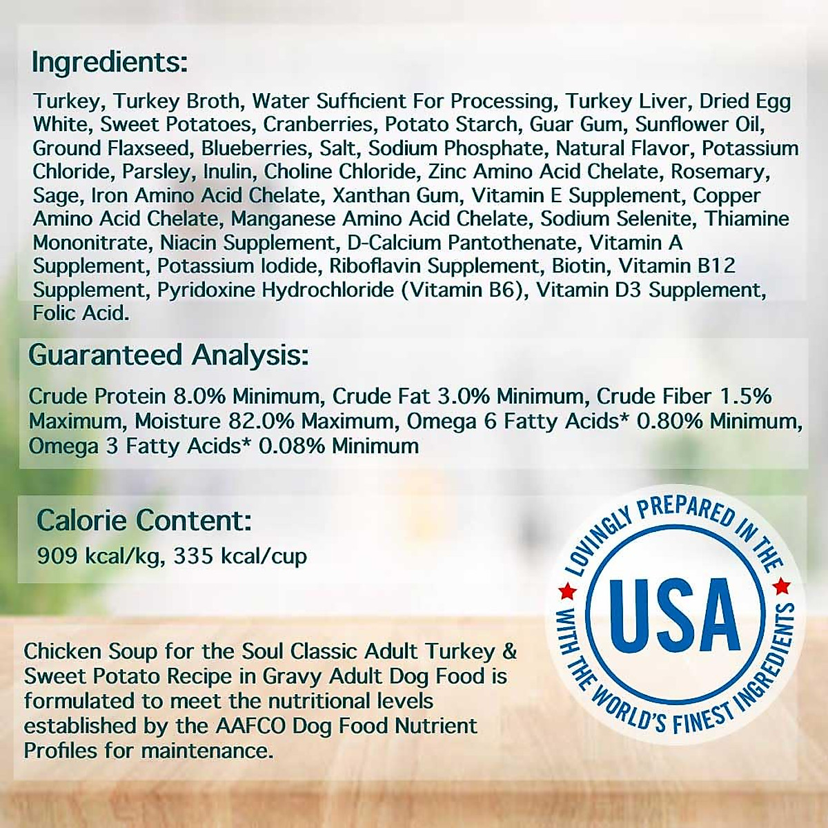 Chicken Soup For The Soul Classic Wet Adult Dog Food, Turkey & Sweet Potato Cuts in Gravy, 13 Ounce Can (Pack of 12) | Soy, Corn & Wheat Free, Canned Dog Food Made with Real Ingredients