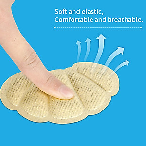 Heel Grips Cushions Inserts,Heel Pads for Loose Shoe Too Big Men Women, Improved Shoe Fit and Comfort, Prevent Heel Slipping, Rubbing, Blisters, Foot Pain. (4 Pair Black)