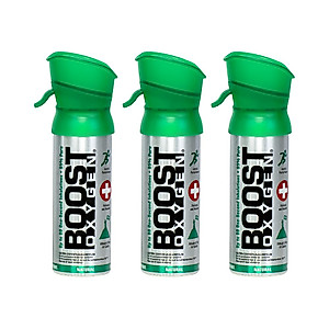 Boost Oxygen Pocket Size Natural 3L Canister | Respiratory Support for Aerobic Recovery, Altitude, Performance & Health (3 Pack)