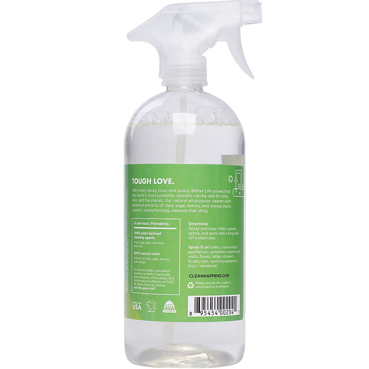 Better Life All Purpose Cleaner - Multipurpose Home and Kitchen Cleaning Spray for Glass, Countertops, Appliances, Upholstery & More - Multi-surface Spray Cleaner - 32oz Clary Sage & Citrus
