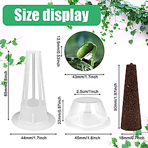 YARKHI 200 Pcs Seed Pods Kit Compatible with Aerogarden, Hydroponics Garden Accessories for Starting System, Plant Pod Including 50 Grow Sponges, Baskets, Domes and Labels