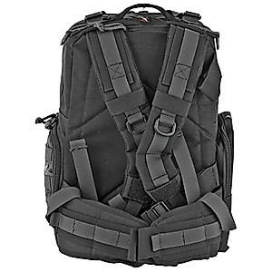 G.P.S. G5 Tactical Range Backpack | Prym1 Blackout | 3 Handguns Capacity | MOLLE Webbing | Durable Waterproof Stain-Resistant Shooting Tactical Gear