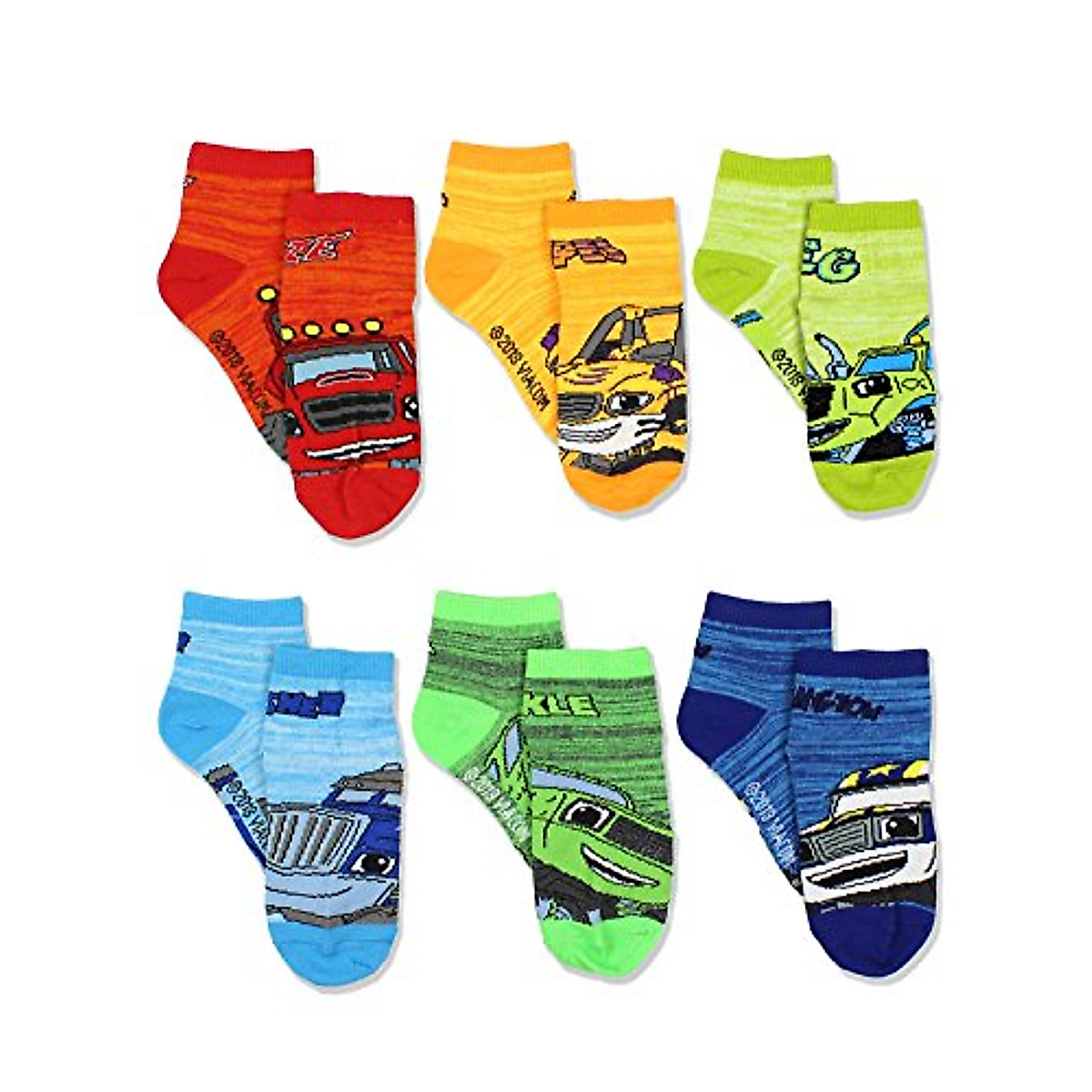 Nickelodeon Blaze and the Monster Machines Toddler Boys 6 pack Socks (Small (4-6), Multi)