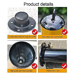 BYZOMU Removable Car Parking Space Lock Bollard High 750mm Parking Bollard with Padlock & Screw Parking Barrier Post Easy Installation