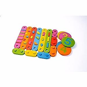 Wood Balance Beam Set for Children - Montessori Toddler Obstacle Path with Stepping Stones