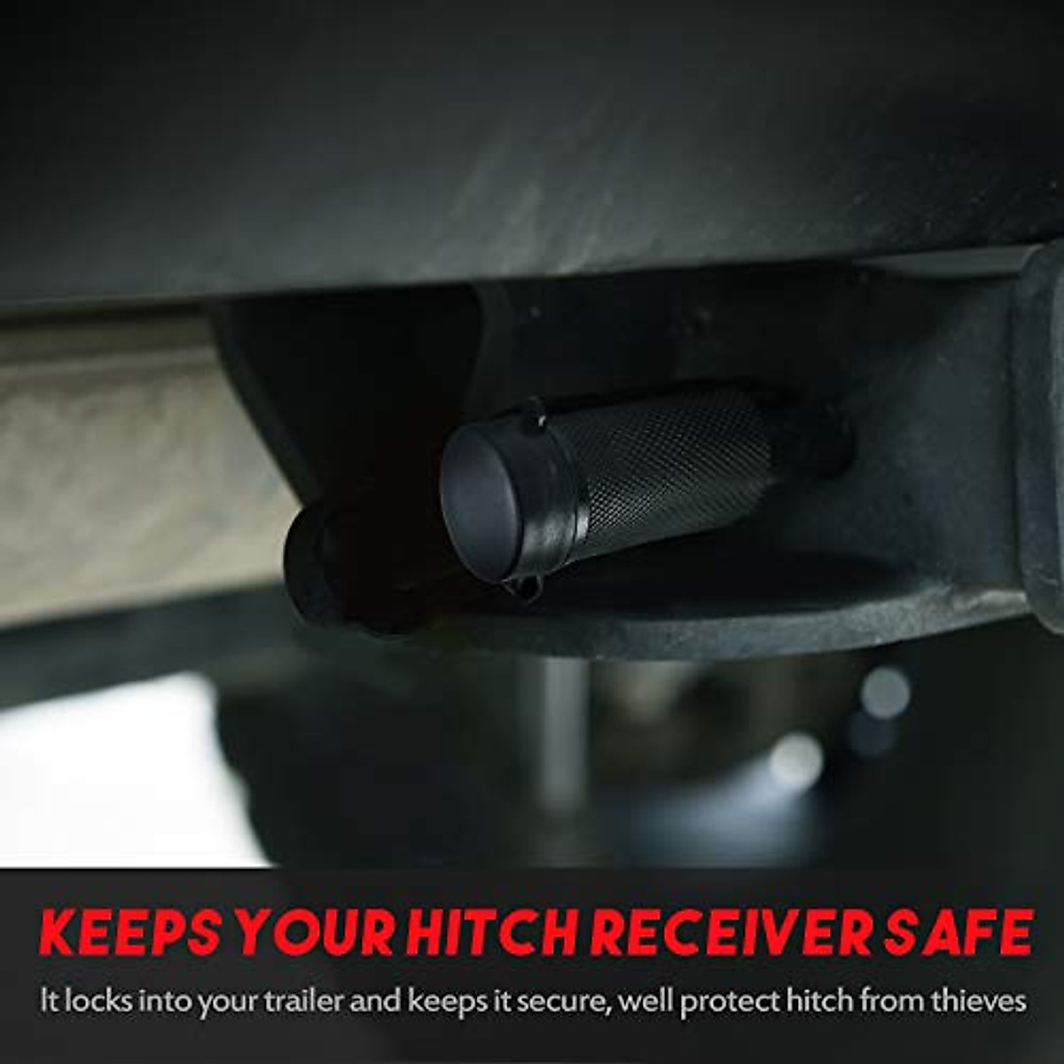 SS VISION Trailer Hitch Receiver Lock- Dia 5/8 Inch Bent Pin, for Class III IV 2" 2-1/2" Inch Receiver, Compatible with Bike Rack Tray Ball Tow Rope for Trailer Truck Car Boat, 1 Pc