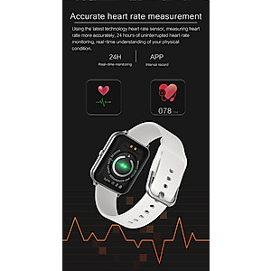 Baisnow Men's and Women's Smart Watches ， Health Smart Watch Capable of Monitoring Heart Rate， Sleep Monitoring, Step Counting, etc，Black