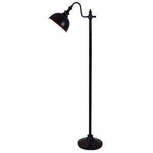 Decor Therapy Chloe Steel Pharmacy Floor Lamp, Matte Black