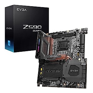 EVGA Z590 DARK, 121-RL-E599-KR, LGA 1200, Intel Z590, PCIe Gen4, SATA 6Gb/s, 2.5Gb/s LAN, WiFi6/BT5.2, USB 3.2 Gen2x2, M.2, U.2, EATX, Intel Motherboard