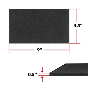 XCEL 2-Pack Strapless Knee Pads 9" x 4.5" x 1/2" No Strap Knee Pads Knee Pad Inserts Cushion for Work Pants, Neoprene, Water and Weather Resistant