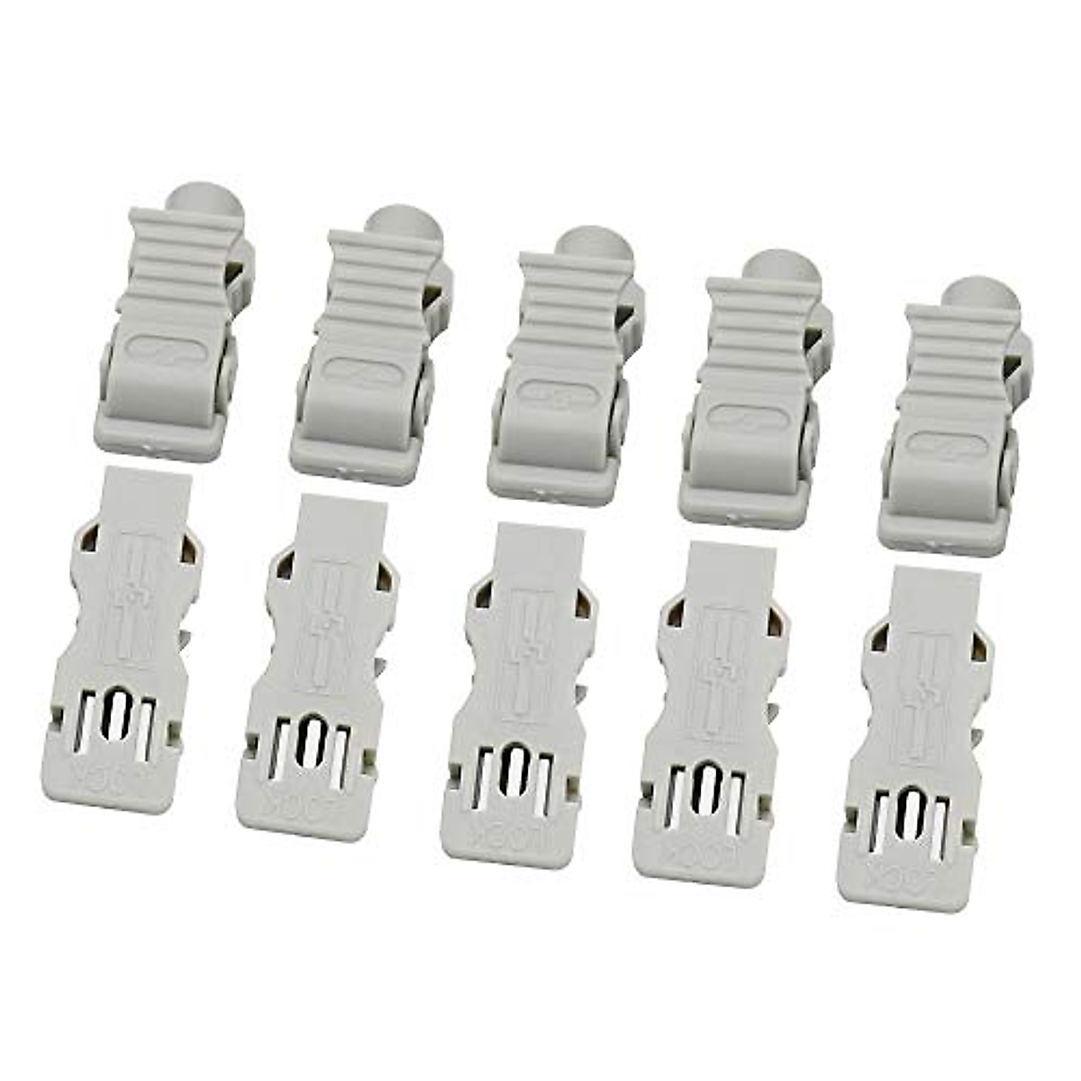 10pcs EKG Clips Multi-Function ECG/EKG 3.0 Needle to Tab Adapters - 989803166031 White