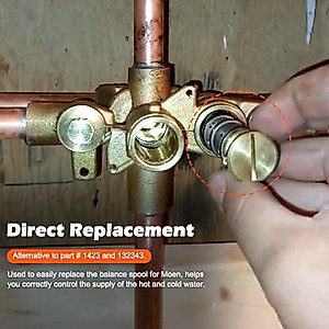For Moen 1423 Balancing Spool Perfectly Compatible with Moentrol Moen Tub Shower and Shower-Only Faucets, Replacement for 132343