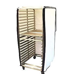 SHOPCraft Heavy Duty Bakery Double Rack Covers, Commercial Standard Rack Cover with Zipper or Velro Closure (Zipper)