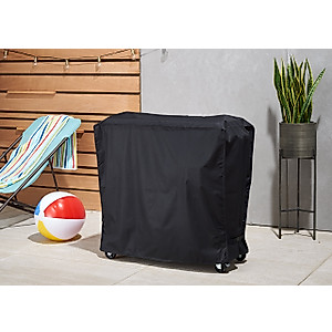 TRINITY Stainless Steel Beverage Cooler and Ice Chest with Wheels and Protective Cover, Rolling Cart with Shelf for Patio, Outdoor Bar, Catering, and Restaurants, 80 Quart Capacity