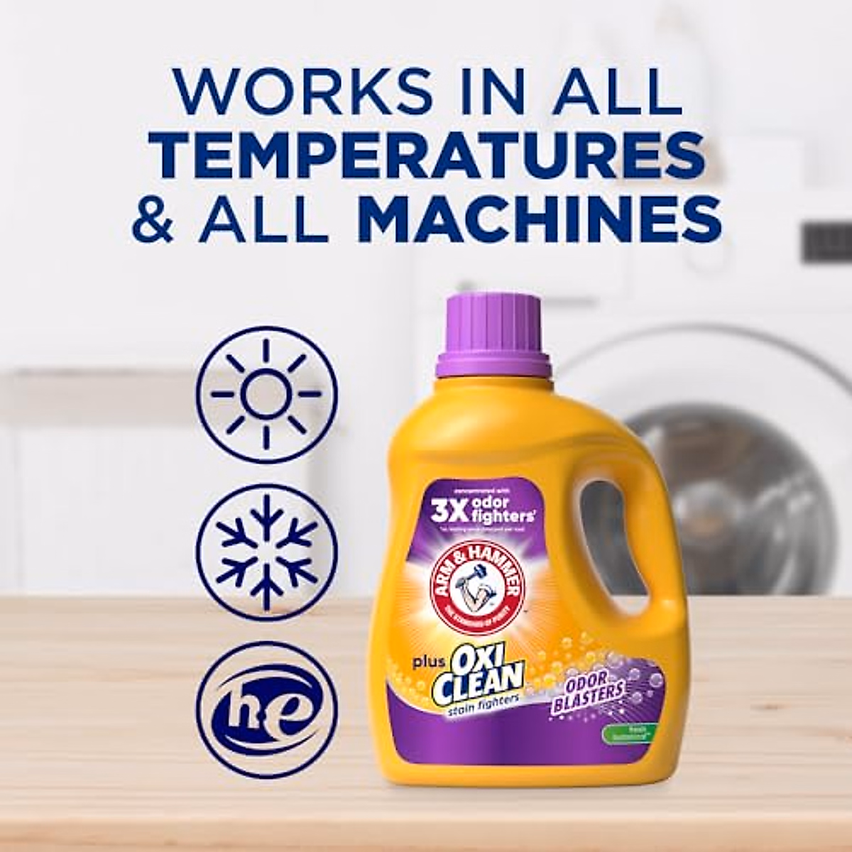 Arm & Hammer Plus OxiClean Odor Blasters Fresh Botanical, 77 Loads Liquid Laundry Detergent, 100.5 Fl oz