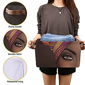 senya African American Woman(6) Storage Basket Storage Bin Storage Cube Box Durable Canvas Basket Organizer with Handles for Shelf Closet Bedroom Home Office