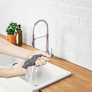 Airensky Kitchen Essentials Dish Towels 6 Piece Value Pack - Reusable Cleaning Cloths, Soft, Ultra-Absorbent, Nonstick Oil & Quick Drying - 12x12 Inches (3 Dark Gray, 3 Light Gray)