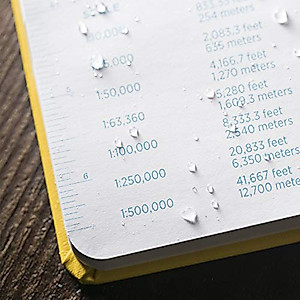 Rite In The Rain Weatherproof Hard Cover Notebook, 8 3/4" x 11 1/4", Yellow Cover, Universal Pattern (No. 370F-MX)