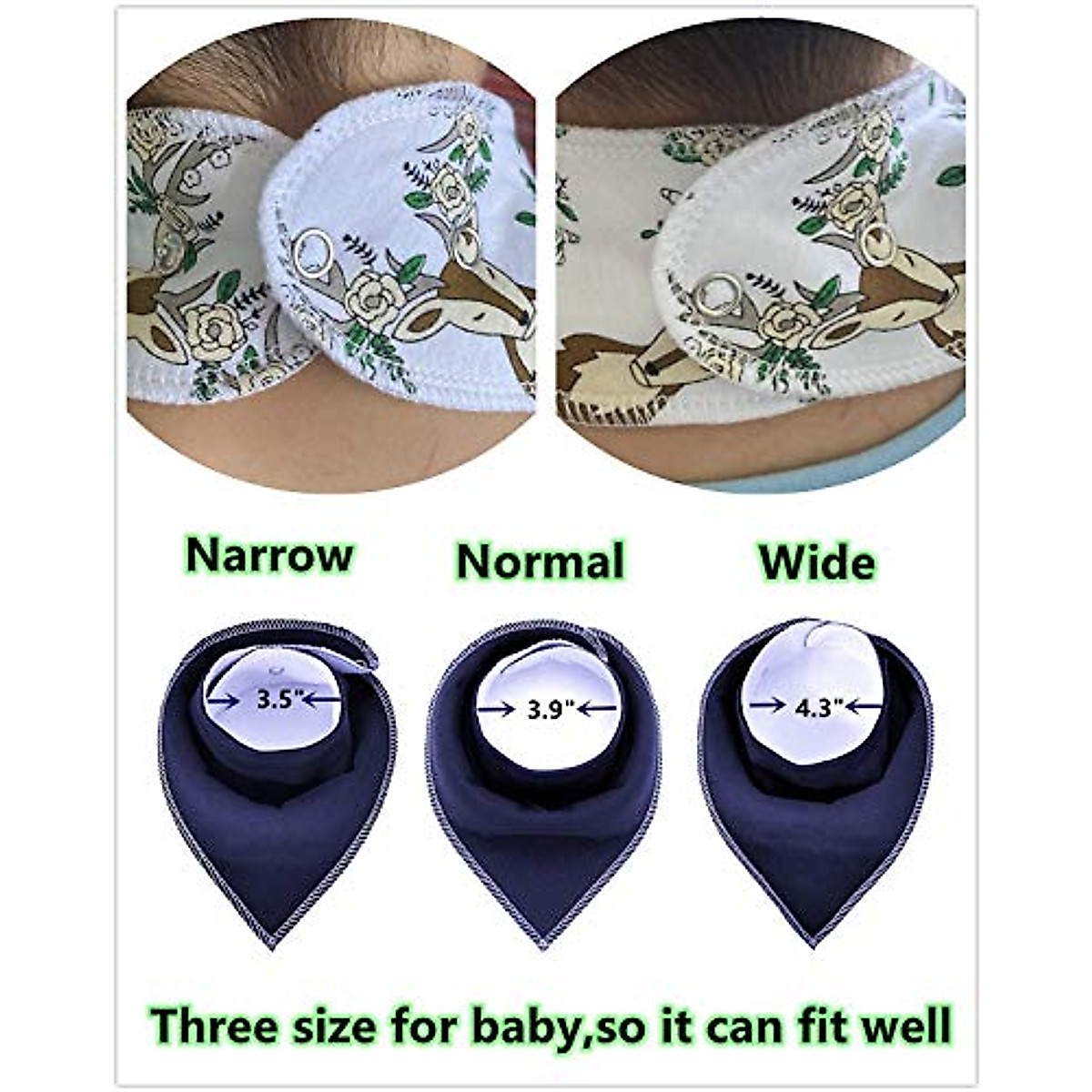 7 Pack Absorbent Soft Baby Bibs for Drooling Teething