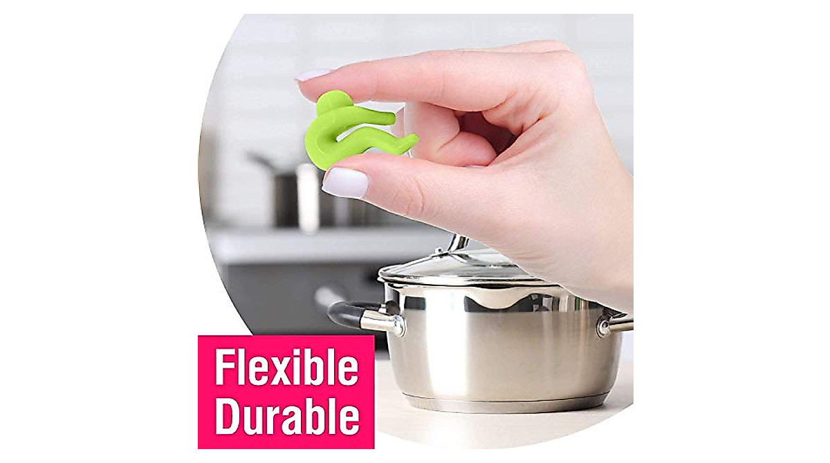 6 Pack Spill-proof Pot Lid Lifter - Keep Lids Open