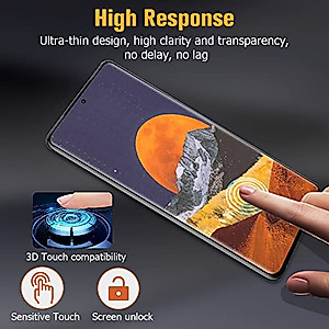 Galaxy S21 Ultra Screen Protector 【2+2 Pack】With Camera Lens Protector, Compatible Fingerprint, 3D Glass Full Coverage 9H Hardness Tempered Glass Screen Protector for Samsung Galaxy S21 Ultra 5G 6.8 Inch