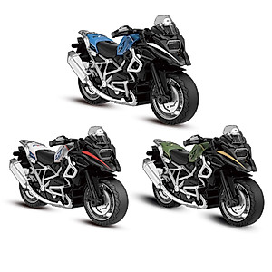 Diecast Motorcycle Toy - Pull Back Toy Cars with Sound and Light Toy,Motorcycle Toys for Boys,Toys for 3-9 Year Old Boys (Green)