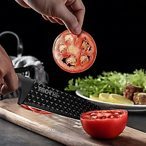 Kitory Cleaver Knife Set, 5 pcs Non-Stick Japanese Kitchen Boxed Knife Set, includes Cleaver, Santoku Chef knife, Paring Utility Knife, Ceramic Peeler and Kitchen Scissors, 2024 Kitchen Gifts