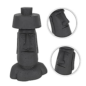 YARNOW Desktop Decor Car Decoration Norse Decor Desktop Moai Decoration Easter Island Stone Head People Collectible Figurines Cartoon Moai Figurines Moai Figurine for Home Landscape Moai