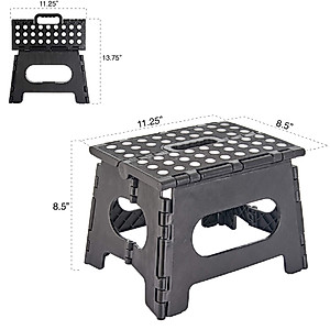 Simplized Small Folding Step Stool - Step stools for Kids and Adults - 9" Hand Chair, One-Hand Operation Stool