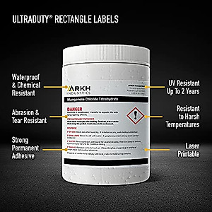 Avery UltraDuty GHS Labels, Waterproof, 1.5 X 3.75 Inch Rectangle Printable Labels, Pack of 500 White Labels for Use with Laser Printers