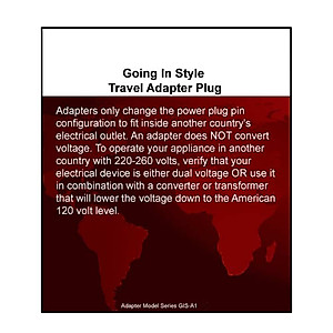 VCT VP-5 Israel Adapter Plug Converts USA Plug to Israel Plug