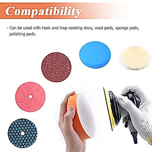 Mesee 2 Packs 5 Inch Hook & Loop Backing Pad, M8 Thread Arbor PU Sanding Backer Plate Random Orbital Sander Disc Pads Replacement Polisher Tool Accessory for Car Polishing Waxing Buffing