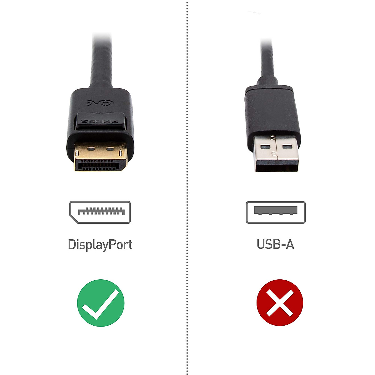 Cable Matters 6 ft 32.4Gbps DisplayPort Cable 1.4, Support 8K 60Hz, 4K 240Hz DisplayPort 1.4 Cable with FreeSync, G-SYNC and HDR for Gaming Monitor, PC, RTX 4080/4090, RX 6800/6900