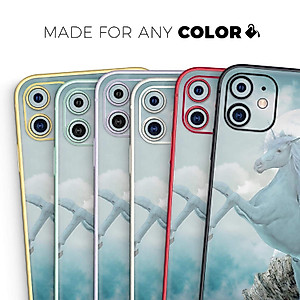 Design Skinz Majestic White Stallion Unicorn - DesignSkinz Protective Vinyl Decal Wrap Skin Cover Compatible with The Apple iPhone 6 Plus/6s Plus (Full-Body, Screen Trim & Back Glass Skin)