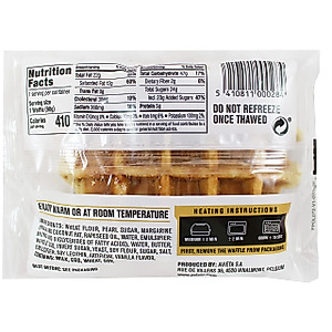 Avieta Belgian Pearl Sugar Waffles, 12 Individually Packed 3.17 Ounce