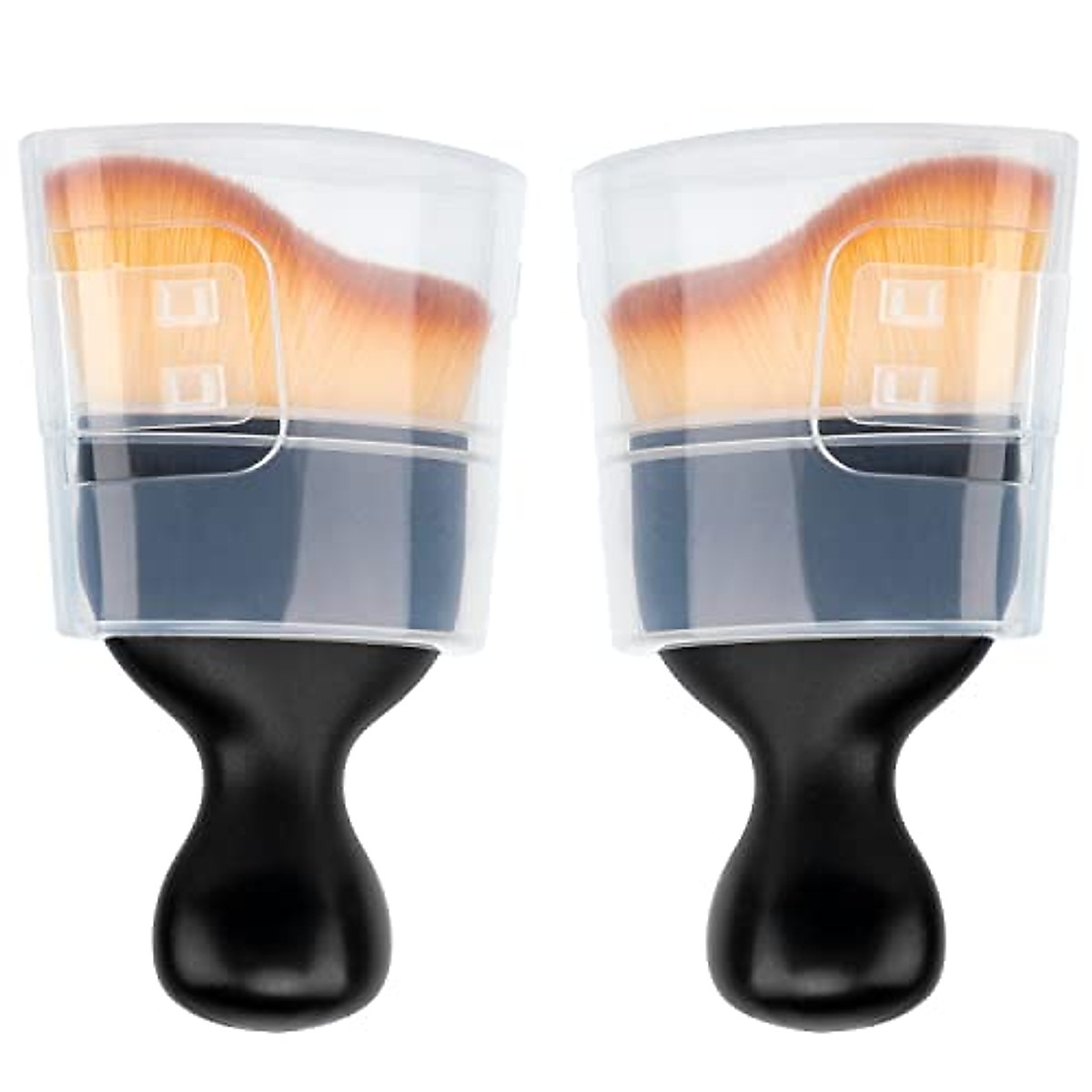 Rednow Car Interior Cleaning Tool Brush with Cover,Car Brush Car Detailing Brushes Interior Duster,Auto Interior Soft Bristles Cleaning Car Detailing Brush Dusting Tools,Scratch Free (2Pcs)