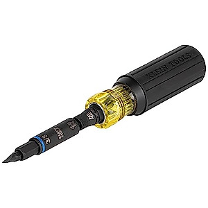 Klein Tools 32500HD KNECT Multi-Bit Screwdriver / Nut Driver, Impact Rated 11-in-1 Tool with Phillips, Slotted, Square and Torx Tips